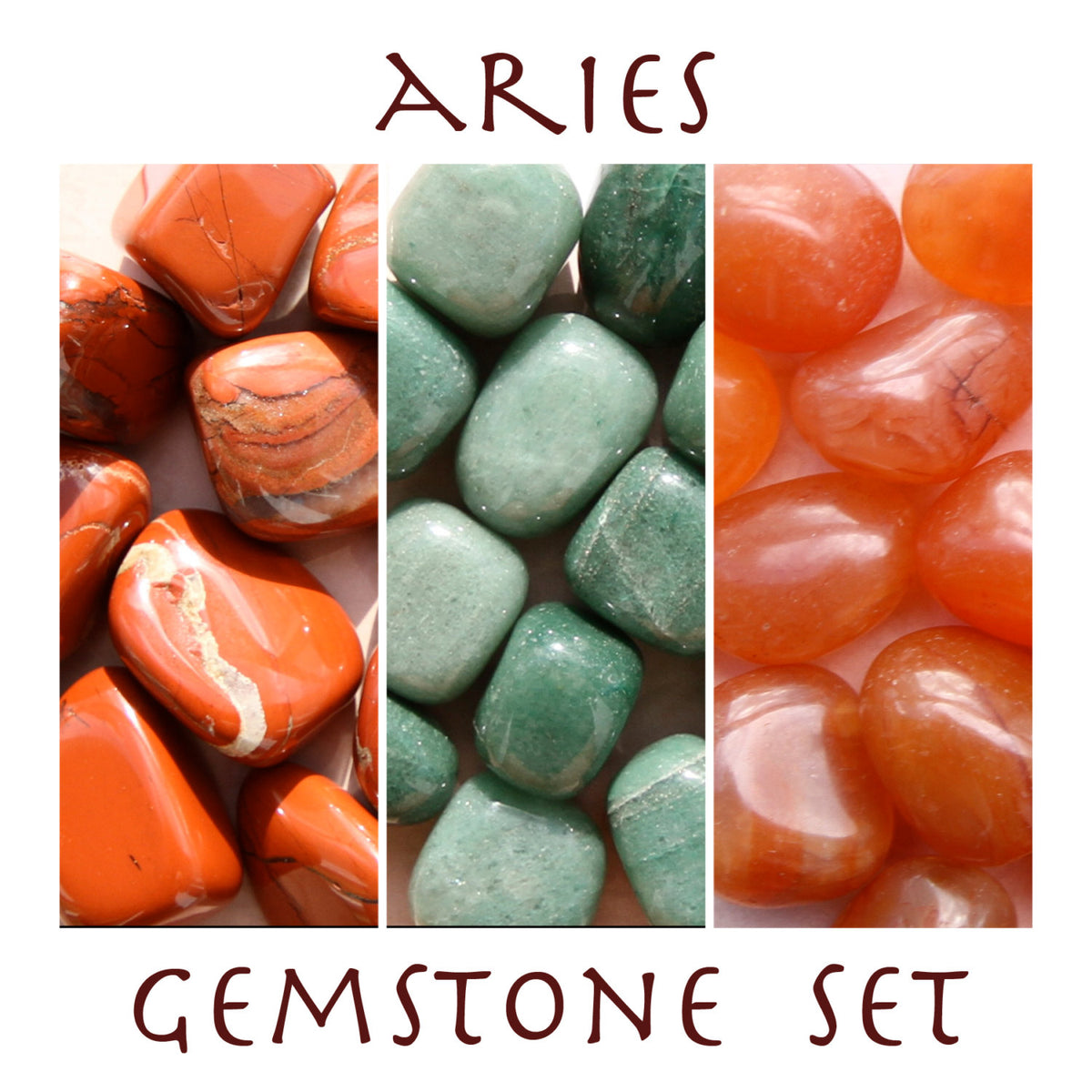 Aries Tumbled Crystal Set – Mayan Rose