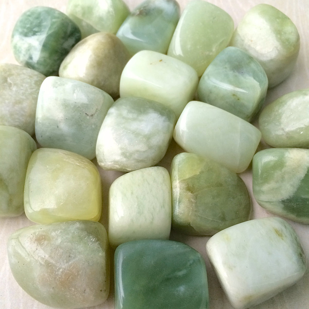 Serpentine Jade Tumbled – Mayan Rose